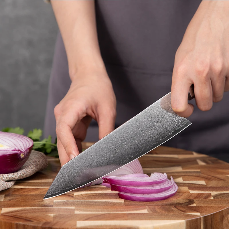 Hand Made 8CR13 Damascus Knife - 67 Layers Steel Kitchen Knife