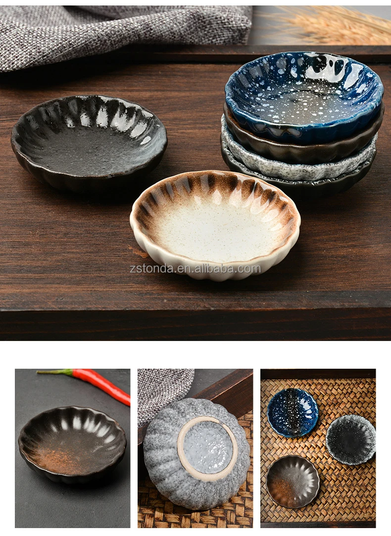 Wholesale Commercial Japanese Wasabi Dish Snack Dish Ceramic Retro ...