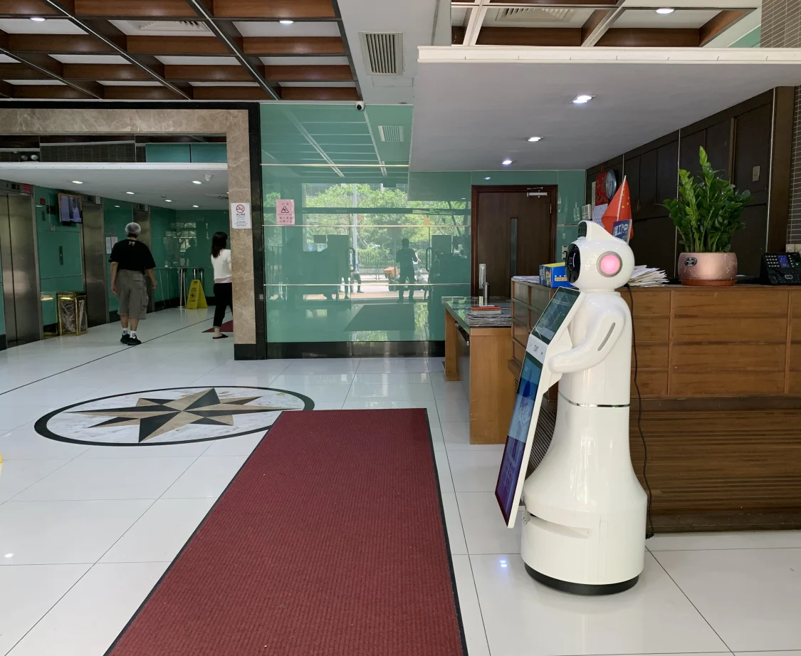 Contactless Temperature Measurement Thermal Imaging Reception Humanoid ...