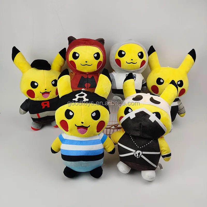20cm Plushies 8 Inch Ninja Pikachu Stuffed Animals Claw Machine Doll ...