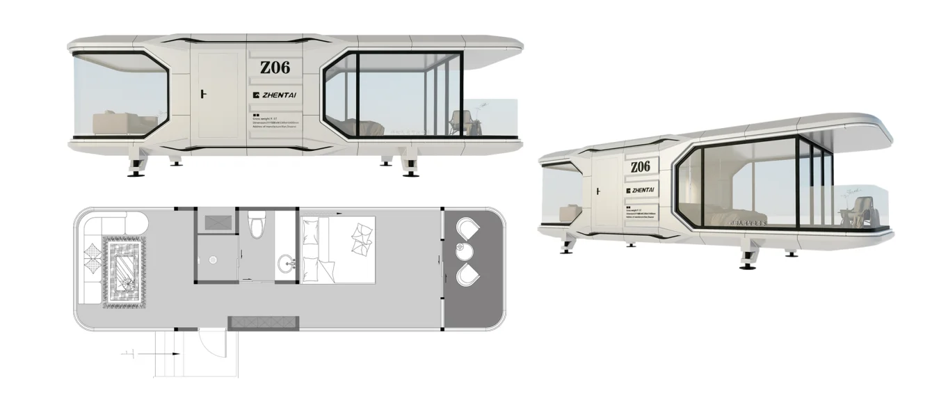 Mobile House Prefab Tiny House Villa Apple Cabin Resort Hotel Prefab ...