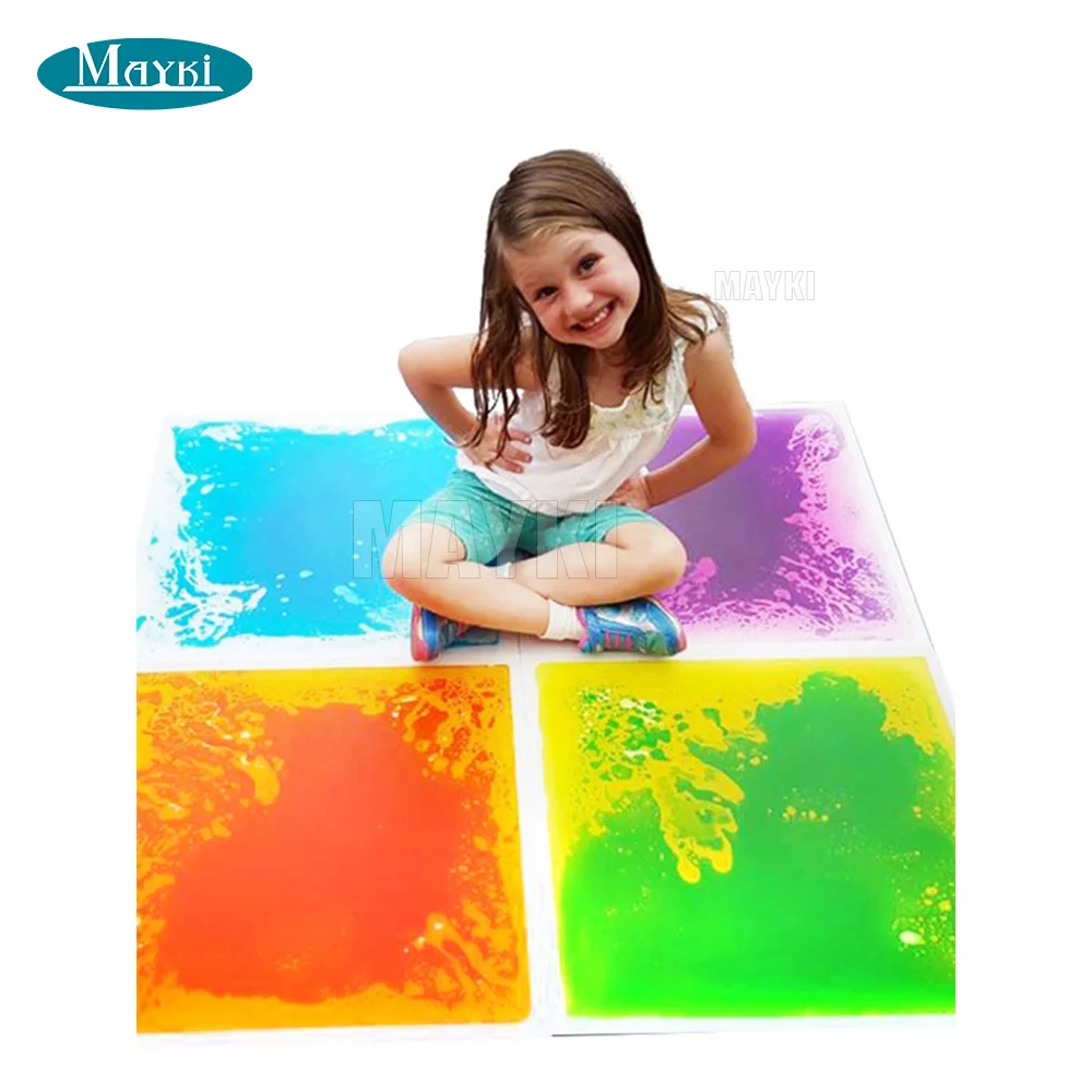 Non-toxic Sensory Pvc Liquid Floor Tiles 50*50cm Indoor Sensory Mats ...