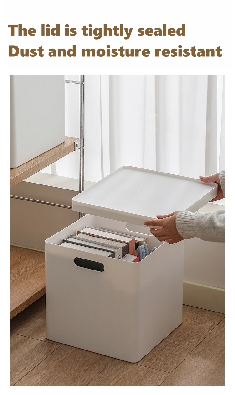 Wewin Square Plastic Storage Box With Lid Thickened Snacks Toy Clothes ...