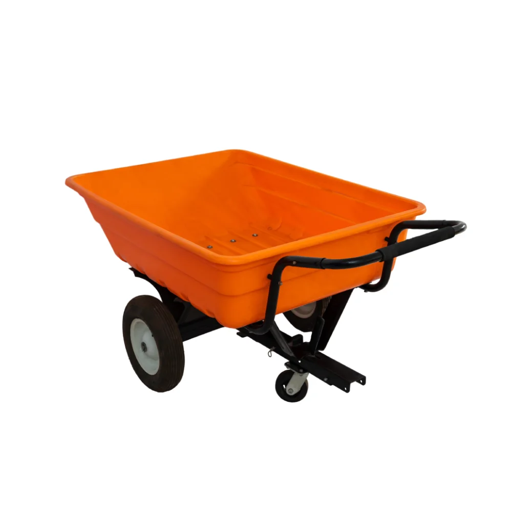 Heavy Duty Dump Cart Wheelbarrow Utility Wagon ATV Garden Trailer Two ...