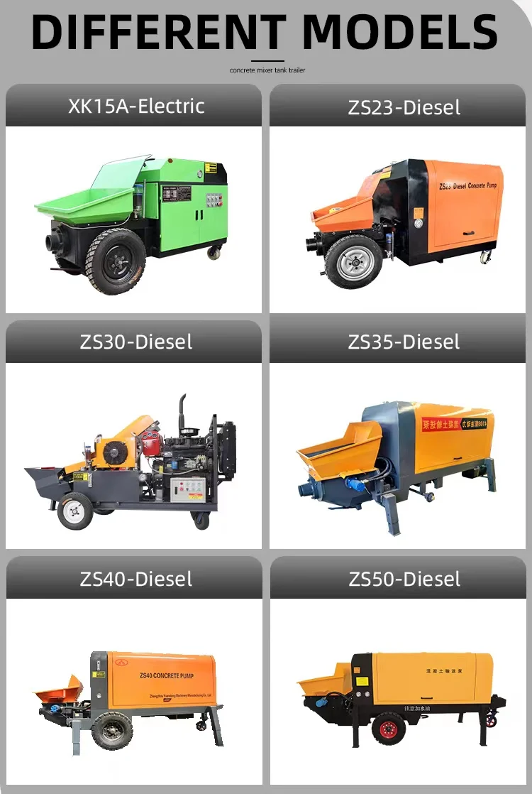 Concrete Conveying Pump Trailer Stationary Cement Pump Truck Mounted ...