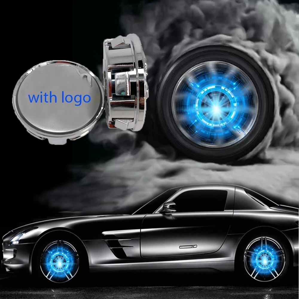 Car Wheel Logo Light Hub Center Caps Cover Modificat LED Illuminated ...