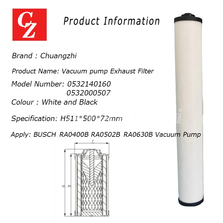 0532140160 Oil Separator Filter for BUSCH Vacuum Pump