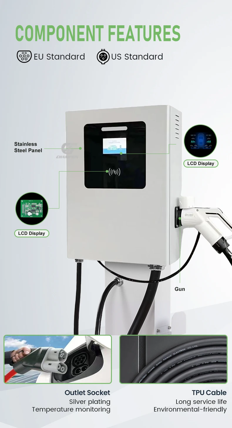 Dc Ev Charger Post Gb/t Charging Gun Dc Electric Vehicle Charging ...