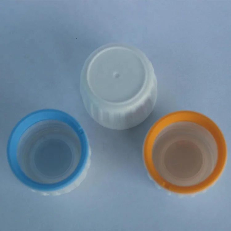 28mm Glass Medicine Bottle Cap With Safety Ring Plastic Tamper Evident ...