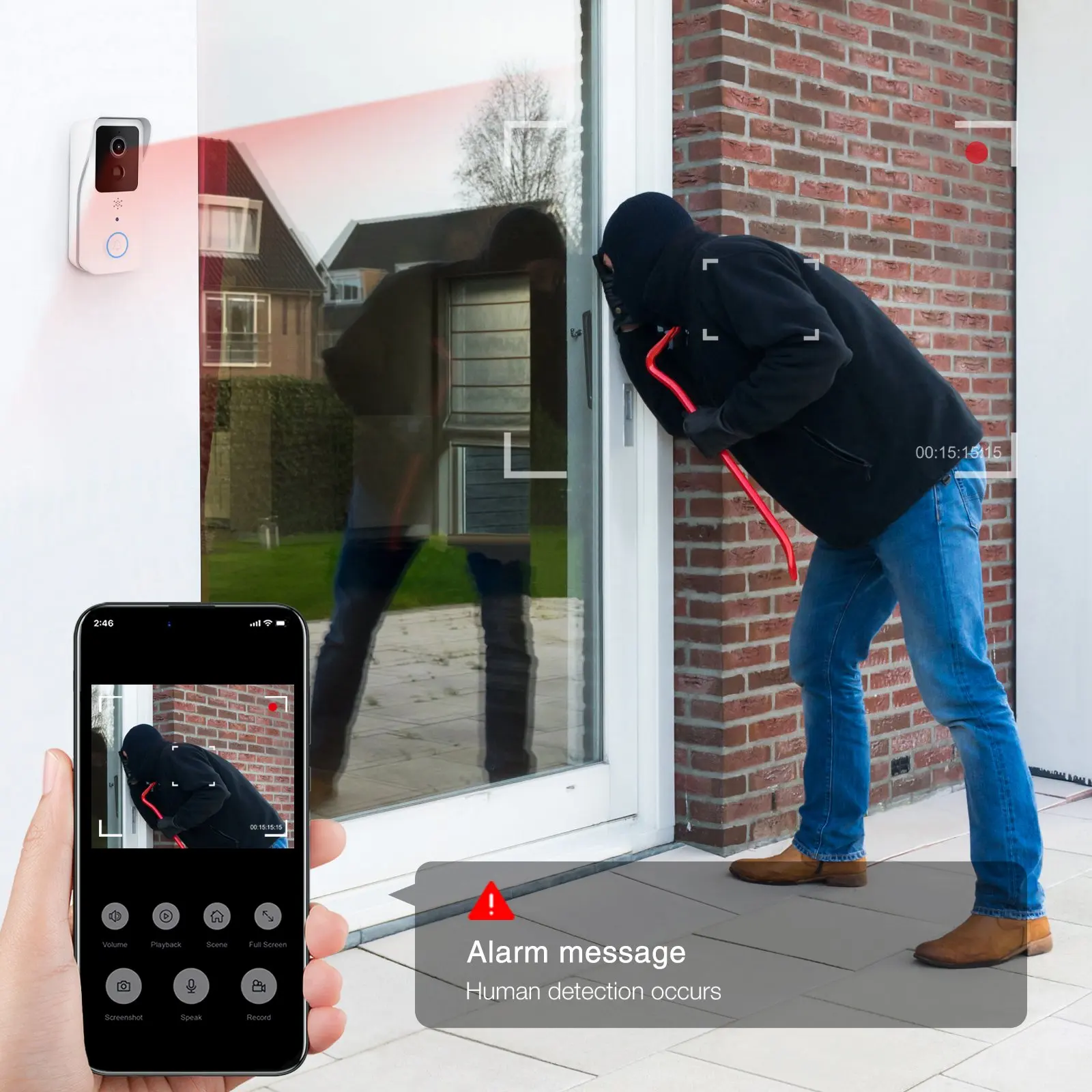 T32 Tuya Video Doorbell Waterproof Camera Supports 2.4g Hz/5g Hz Dual ...