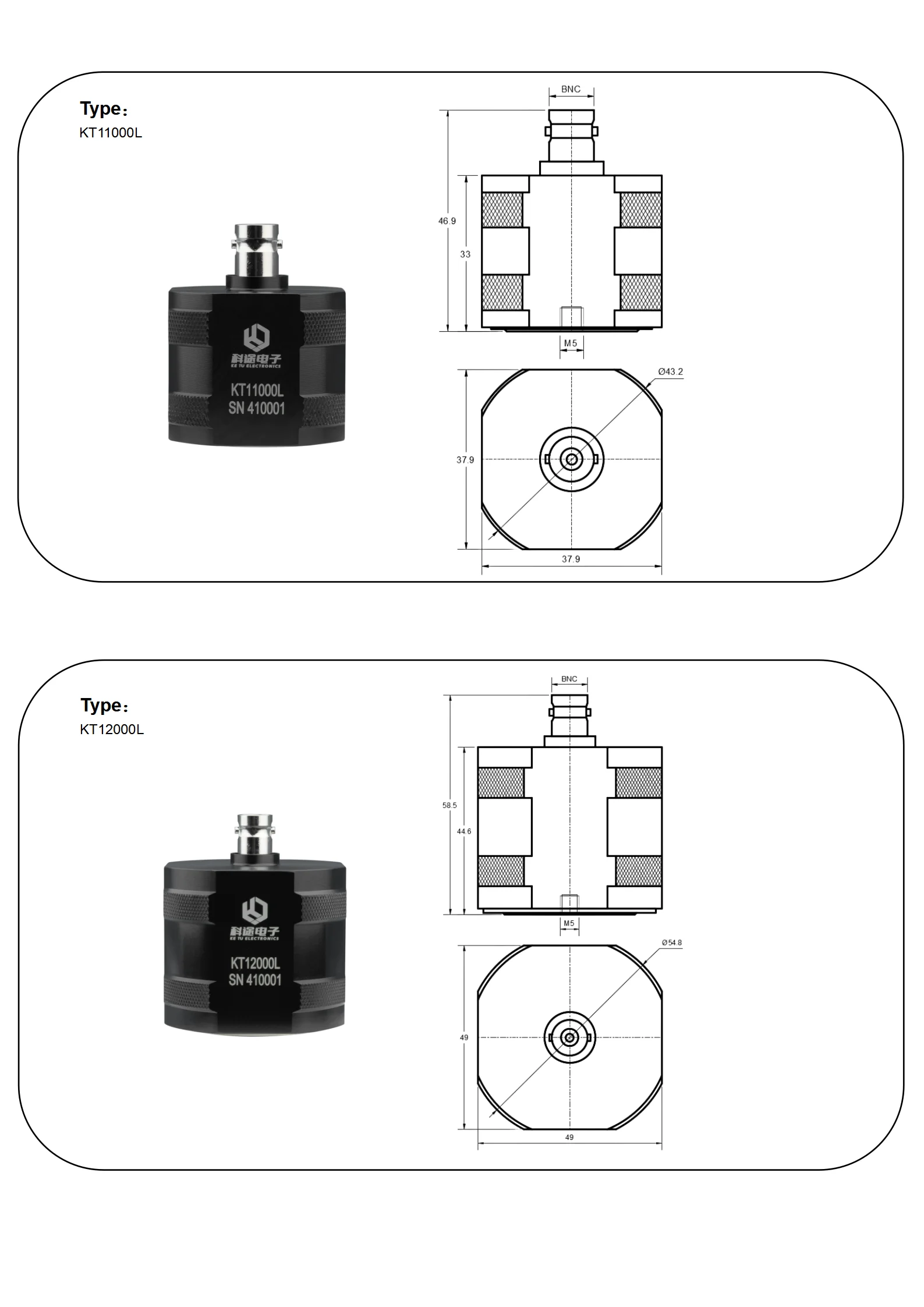 IEPE Single Axis Piezoelectric Accelerometer Motion Sensor ICP ...