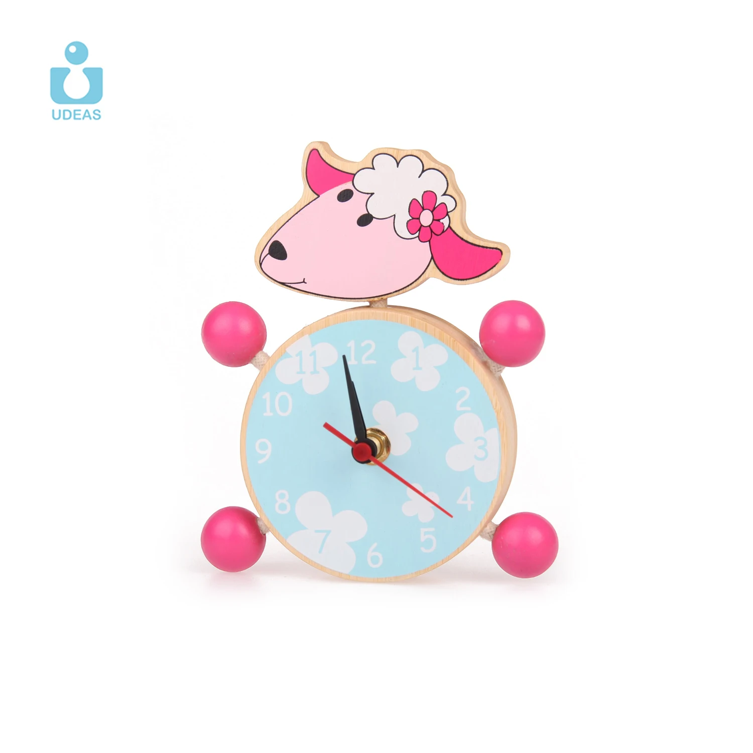 Udeas Children Night Wooden Cartoon Animal Alarm Clock Kids Cute Sheep ...