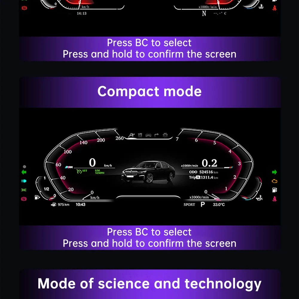 Coika Digital Multifunction Lcd Cluster Display Instrument Upgrade For ...