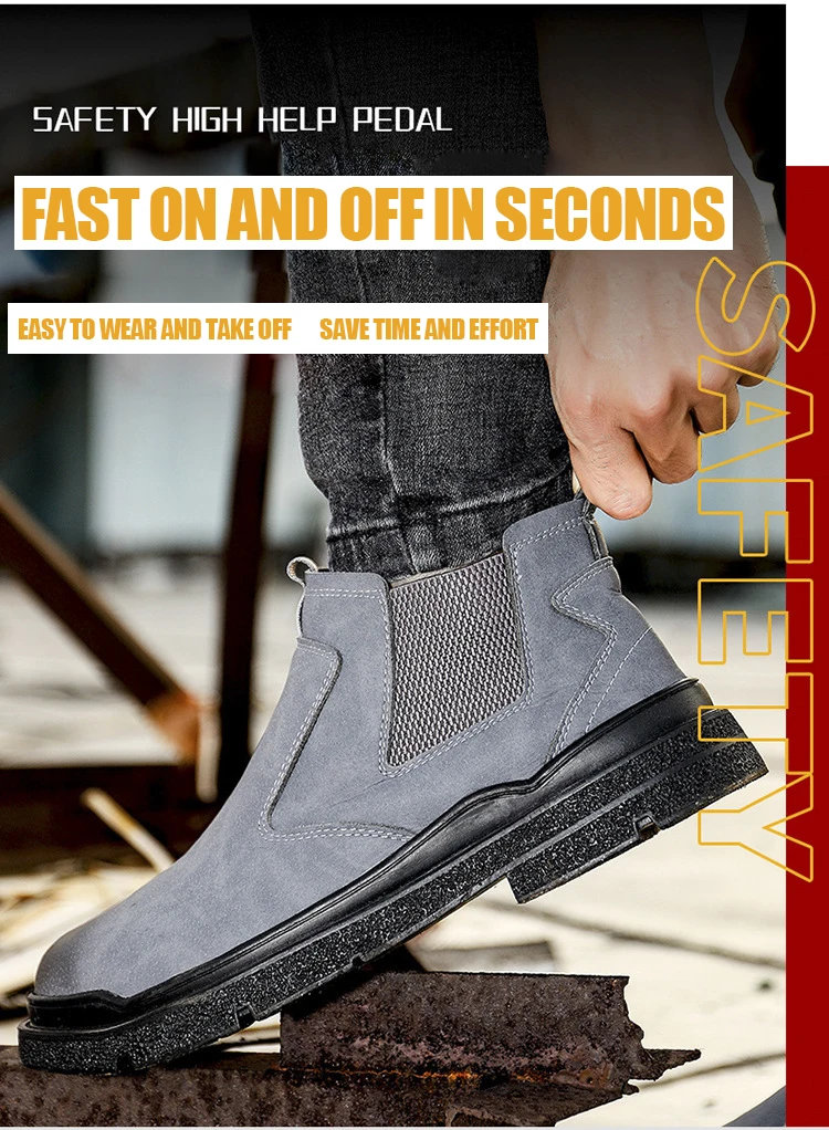 Work Shoes S3 Steel Toe Leather Boots Ce Certificate Indestructible ...