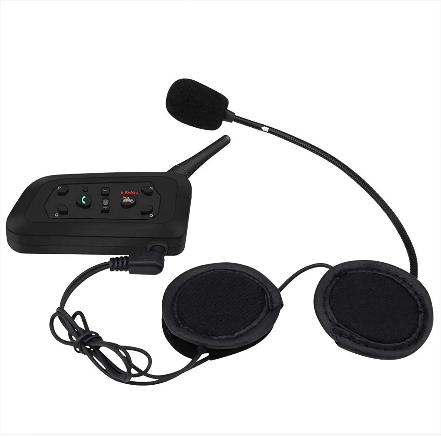 Ejeas V6 Pro Motorcycle Helmet Bt Wireless Intercom For 6 Riders 800m ...
