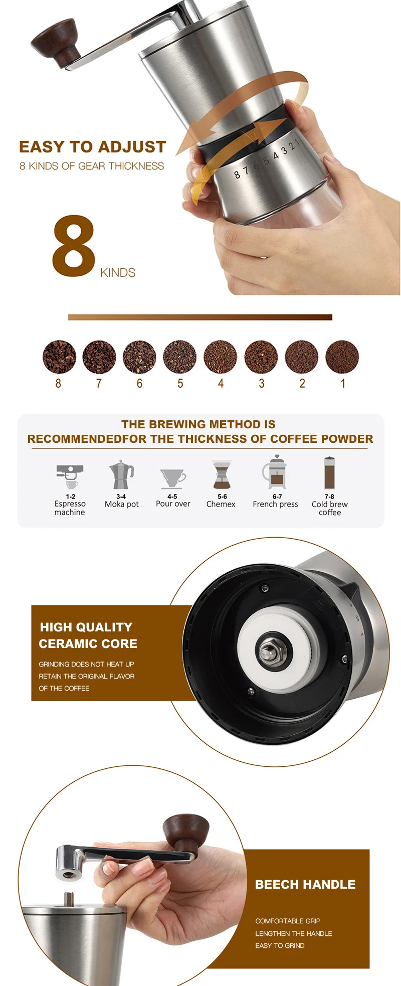 Grind Your Coffee Anywhere With A Portable Hand Crank Grinder For ...