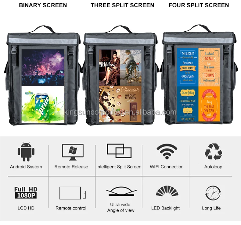 Wholesale Walk Backpack with Digital Signage - 18.5 Inch Screen
