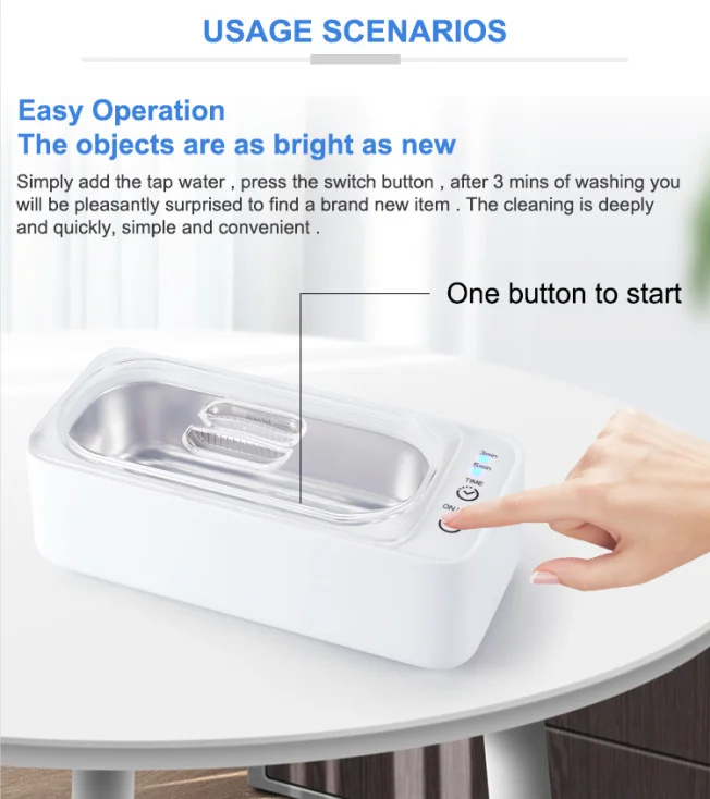 Home Electronic Portable Ultrasonic Cleaner 350ml High Frequency ...