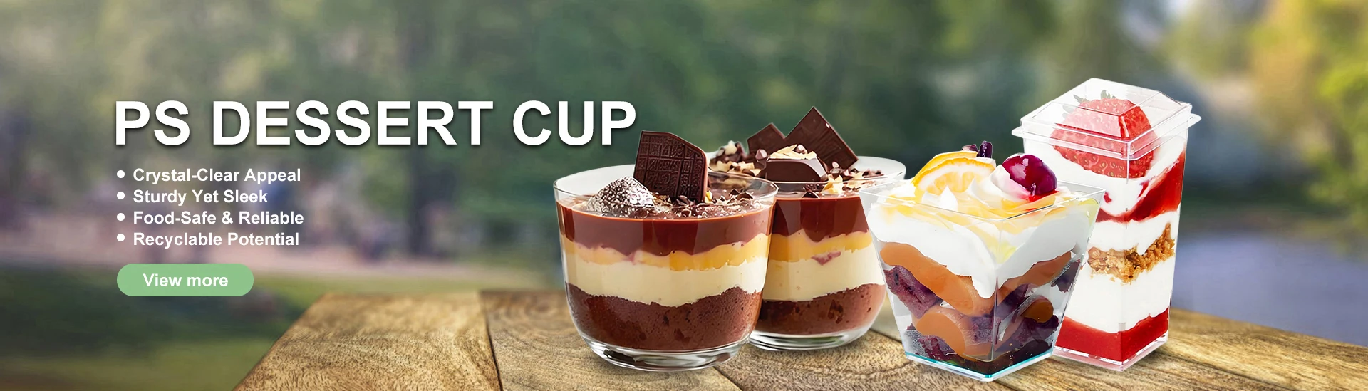 Clear PS Square Cups with Lid - Perfect for Desserts & Drinks