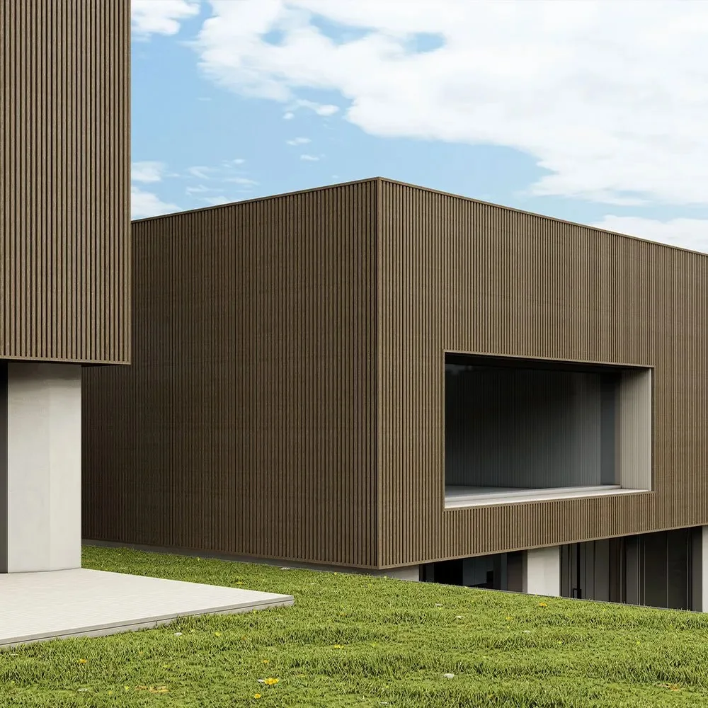 Outdoor Cedar Wooden House Invyl Siding Brown Wpc Wood Composite ...