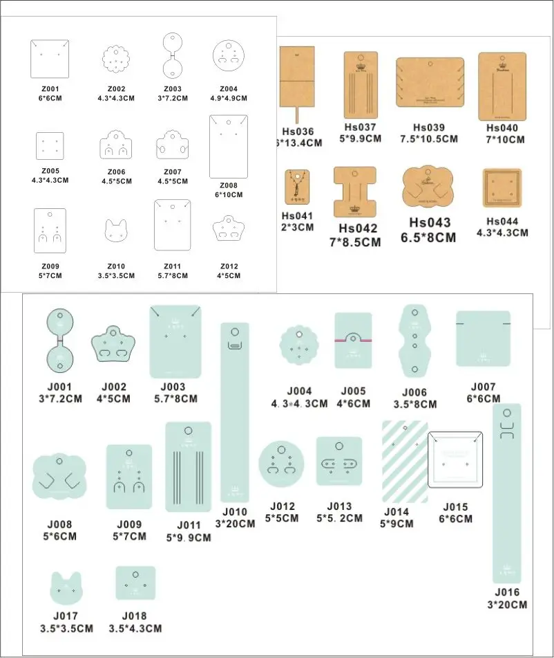 Custom Logo Earrings Necklace Card Paper Jewelry Tag Packaging Handmade ...