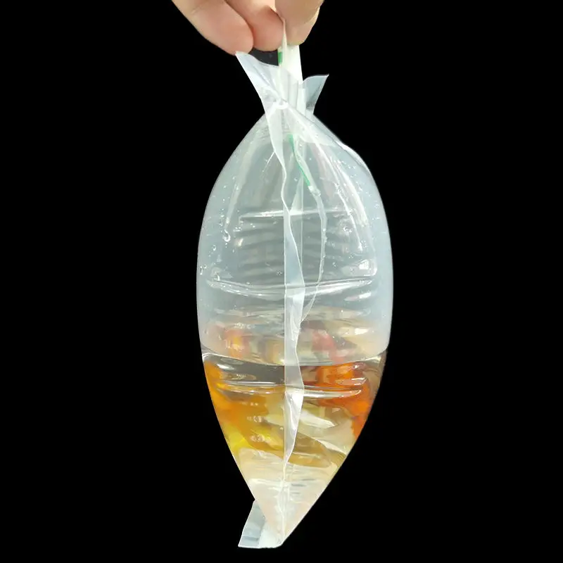 Customized Size Plastic Live Fish Transport Bags Square Bottom Leak ...