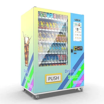 Supermarket Airport Bus Station Vending Machine For Healthy Food Drink ...