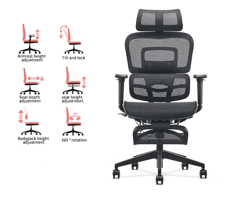 Newly Designed Multifunction Swivel Ergonomic High Back Office Chair ...