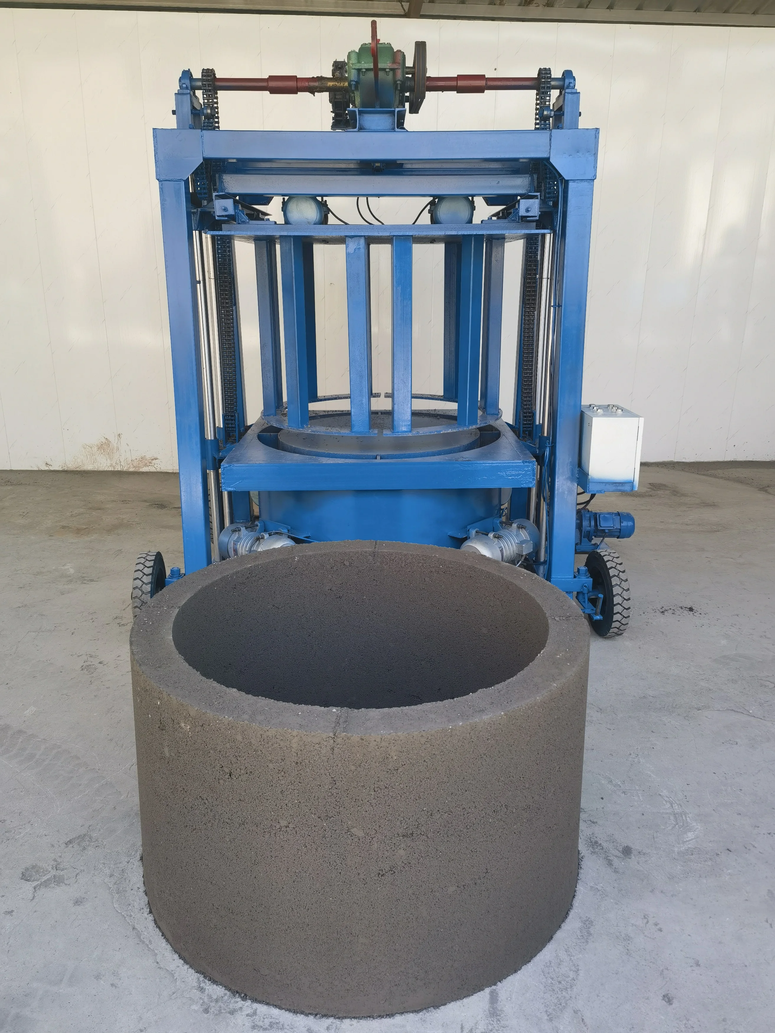 Precast Concrete Block Inspection Manhole Manufacturing Machine Side ...