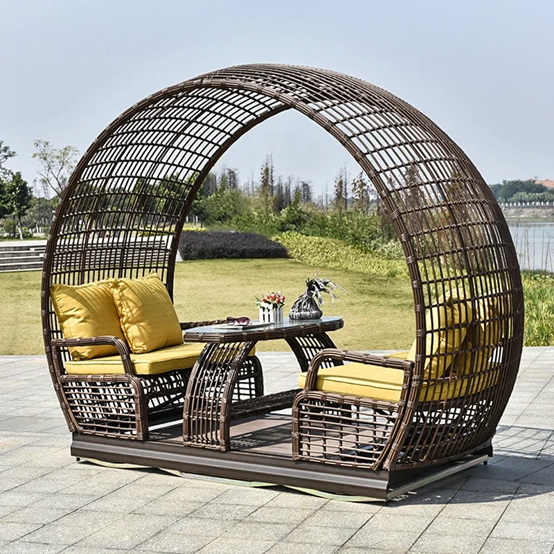 Modern Rattan Swings Rocking Basket Balcony Courtyard Garden Outdoor ...