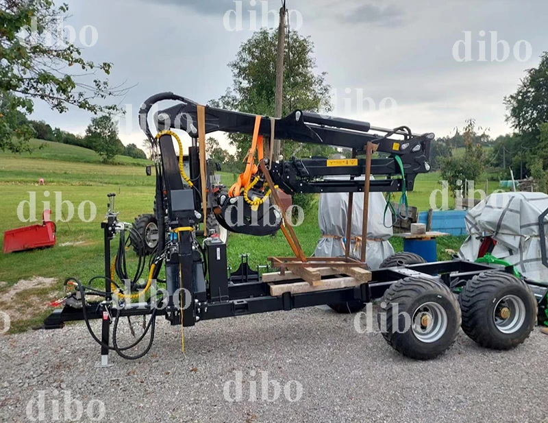 Forest Machine Heavy Duty Log Trailer Hydraulic Grapple Loader Forestry ...
