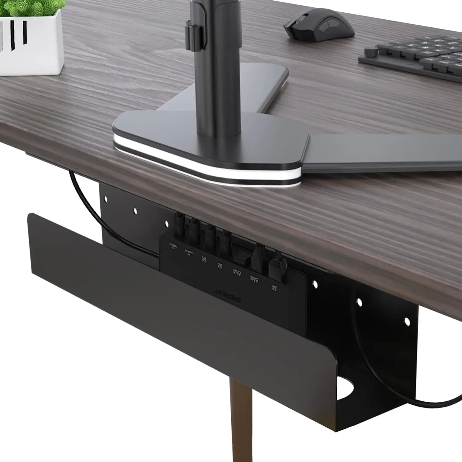 Under Desk Cable Management Tray 16.5 Sturdy Metal Power Strip Holder ...