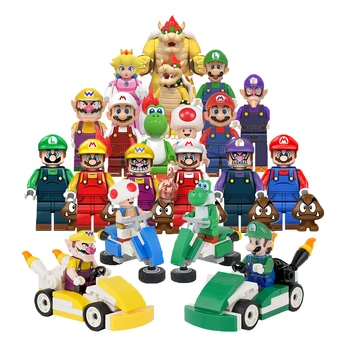 Leguoguo Mario Minifigs Mario Bros Set Super Kinopio Wario Luigi Koopa ...
