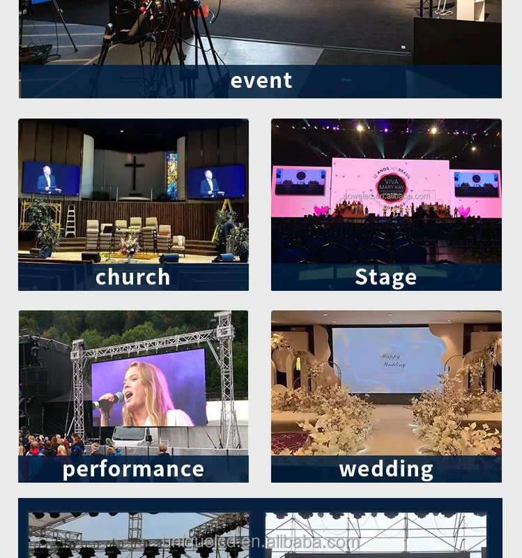 P3.91 4.81mm Led Stage Full Color Cinema Hd 4k Rental Led Video Wall P2 ...