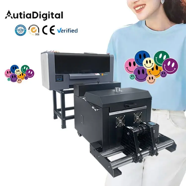 A2 Dtf Printer Printing Machine Transfer I3200 Xp600 With Powder Shaking Machine Dtf Printer For ...