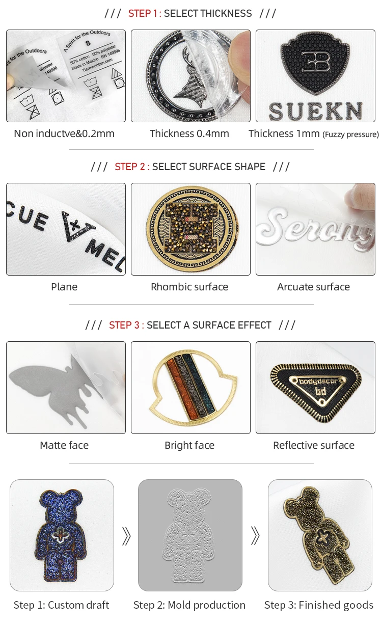 Custom Design Letters High Frequency Embossed Brand Label 3d Tpu Logo ...