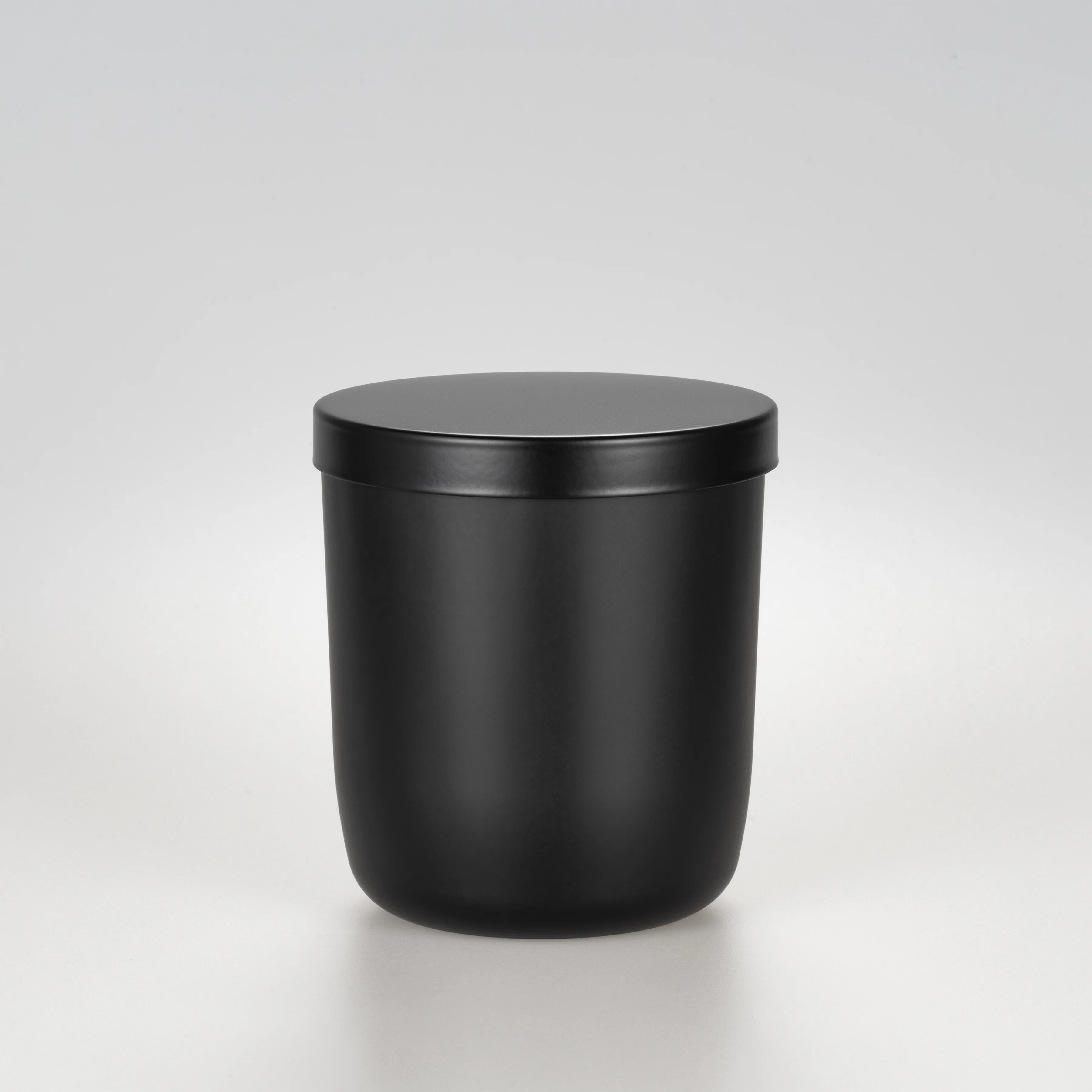 10oz Cambridge Style Matt Black Glass Candle Jar with Lid
