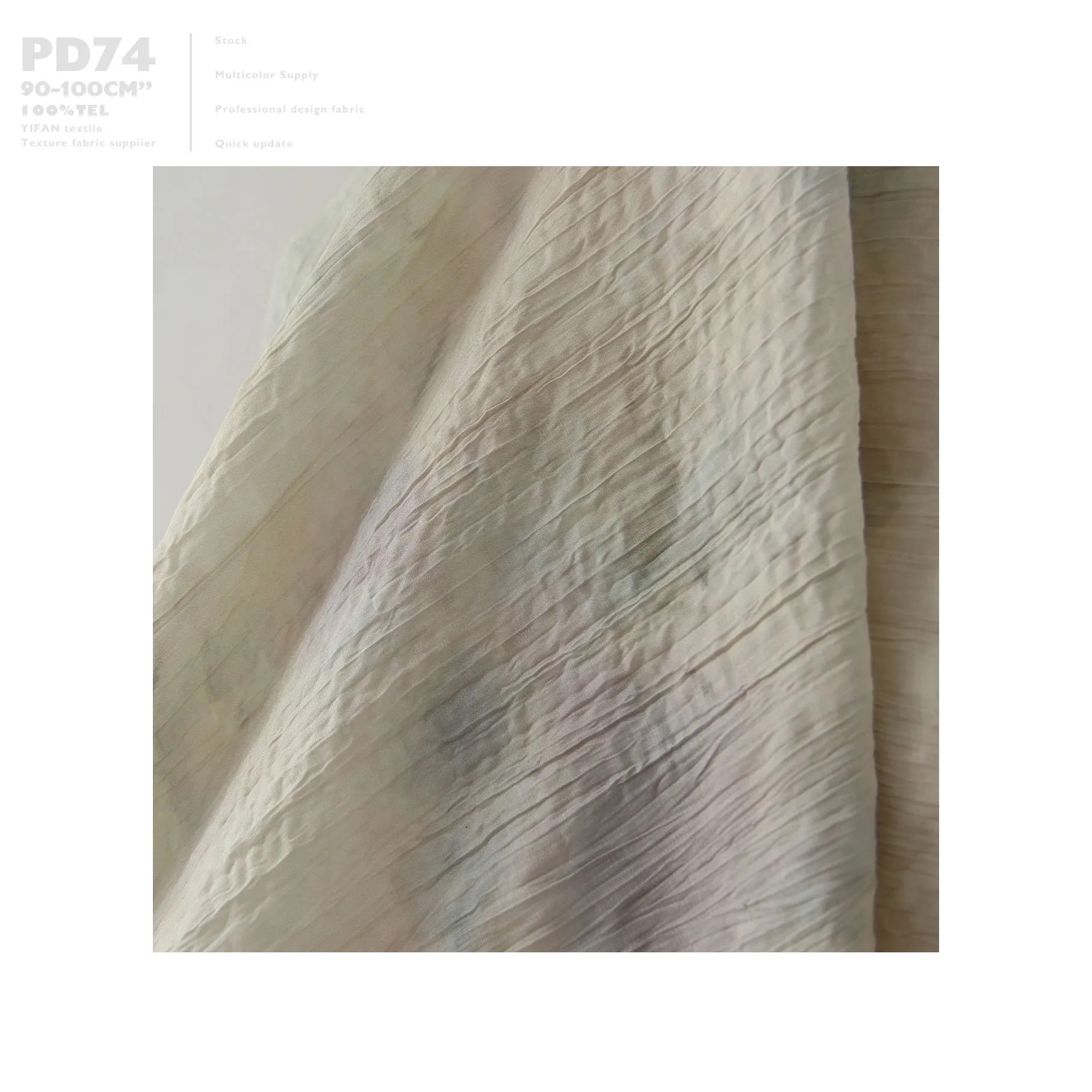 Wholesale 100% Cotton Light Ink Faint Oil Painting Wind Ruffled Fabric ...