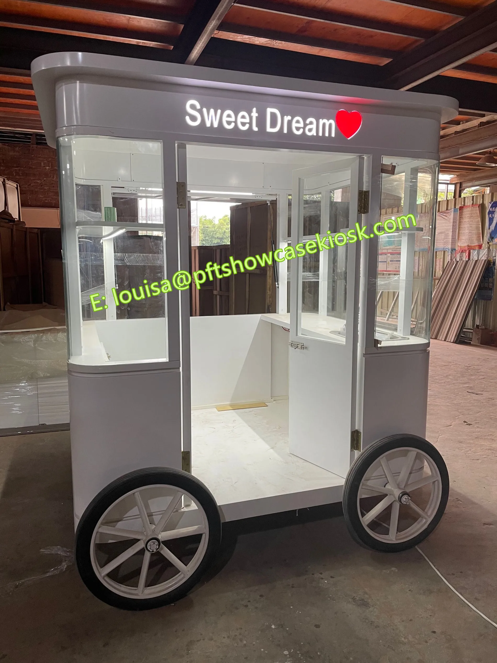 Customizable Outdoor Bubble Tea Kiosk & Boba Juice Cart - Oem/odm