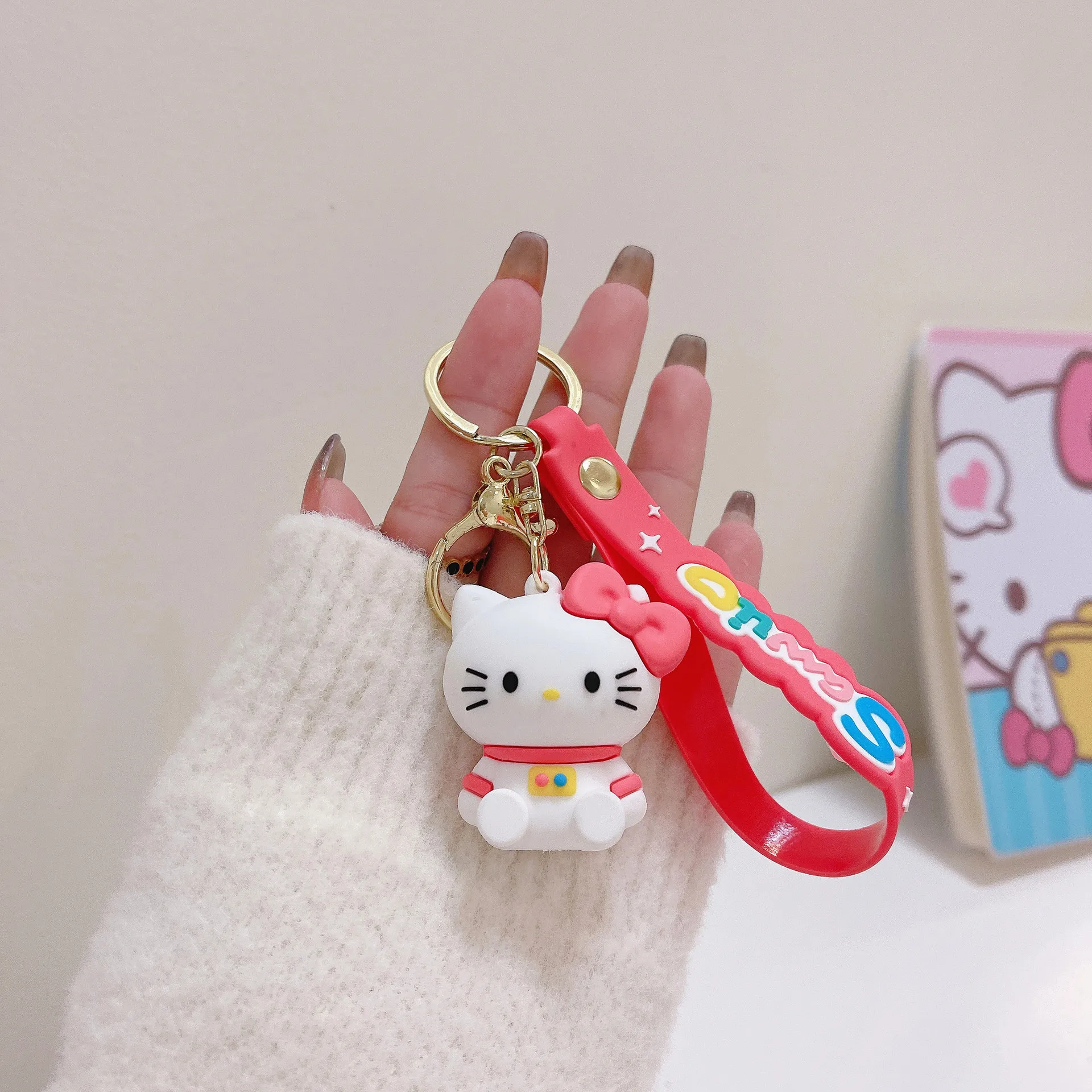 Sanrio Japan Figure Key Ring Kawaii Kitty Keychains Sanrio Kouromi ...