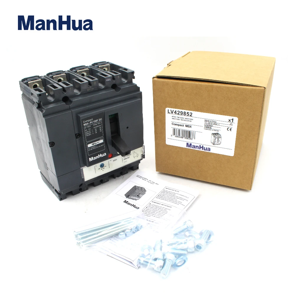 Msx-pv100f 100a Amp 4p Four Phase Breaking Capacity Adjustable Switch ...