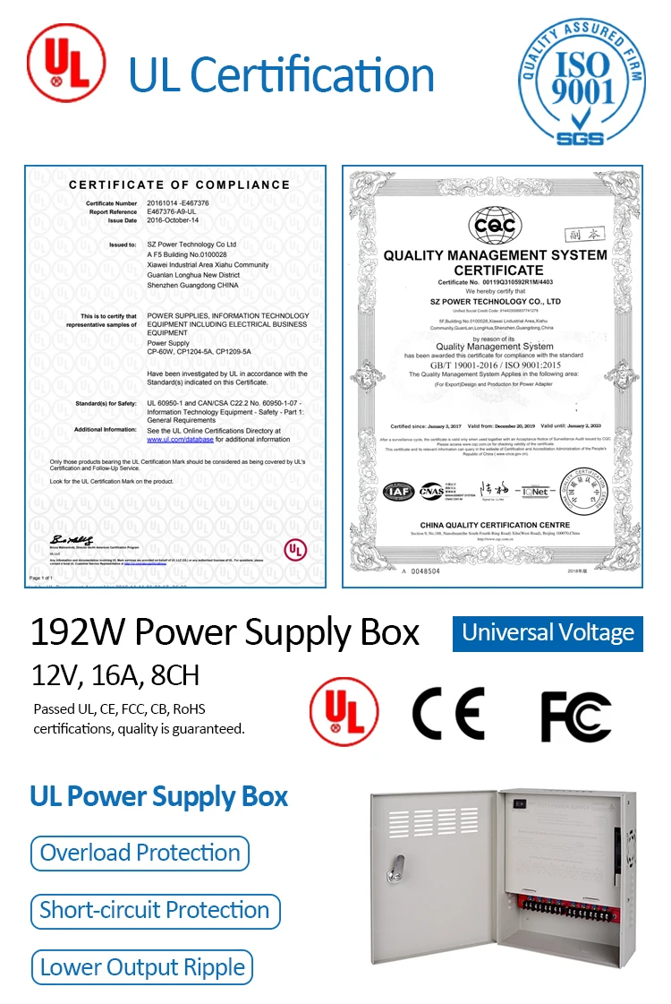 12volt 16a Power Boxes 8channels Power Distribution Box Cctv Power ...