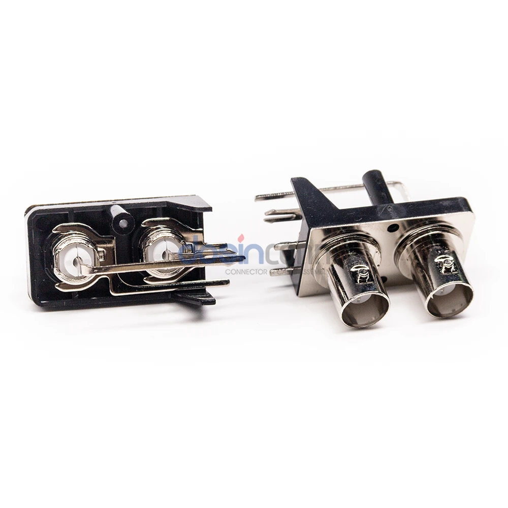 Bnc To Rj45 Adapter Dual Bnc Female Connector Angled For Pcb 50ohm ...