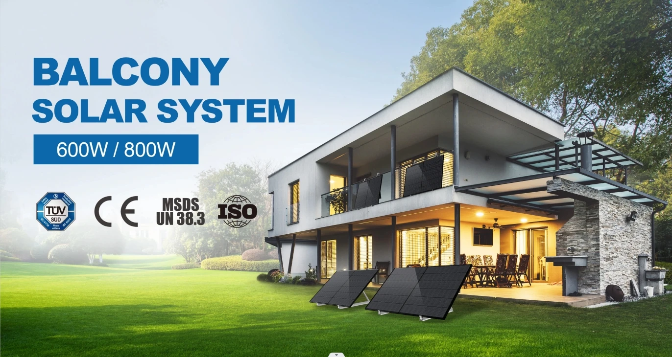 Easy Install Germany Balkonkraftwerk 800w 1200w Adjustable Angle Roof Balcony Solar Panel Plug ...