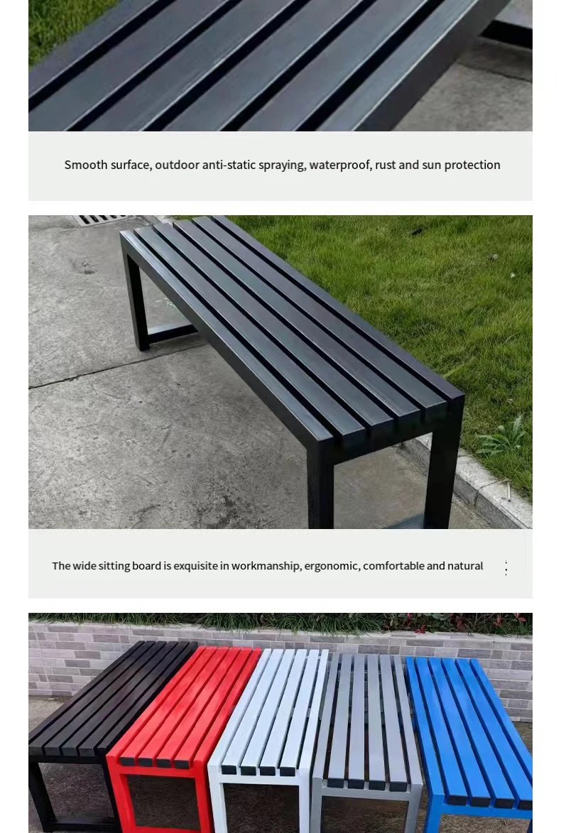 Modern Style Professional Long Metal Compound Park Garden Patio Outdoor ...