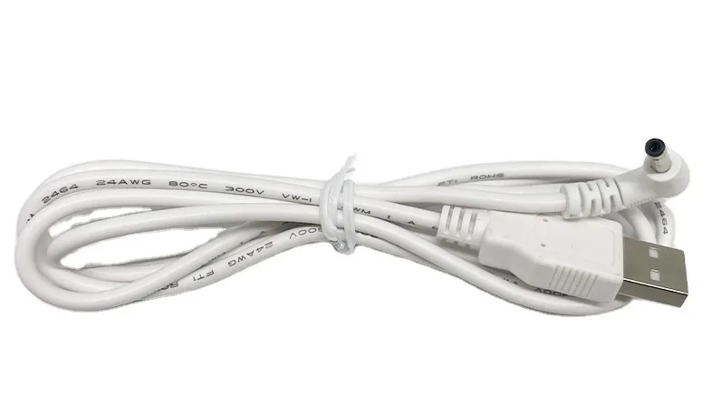 White 5v Dc Power Supply Usb To 3.5*1.35mm Dc Power Cable 1m Usb To Dc ...