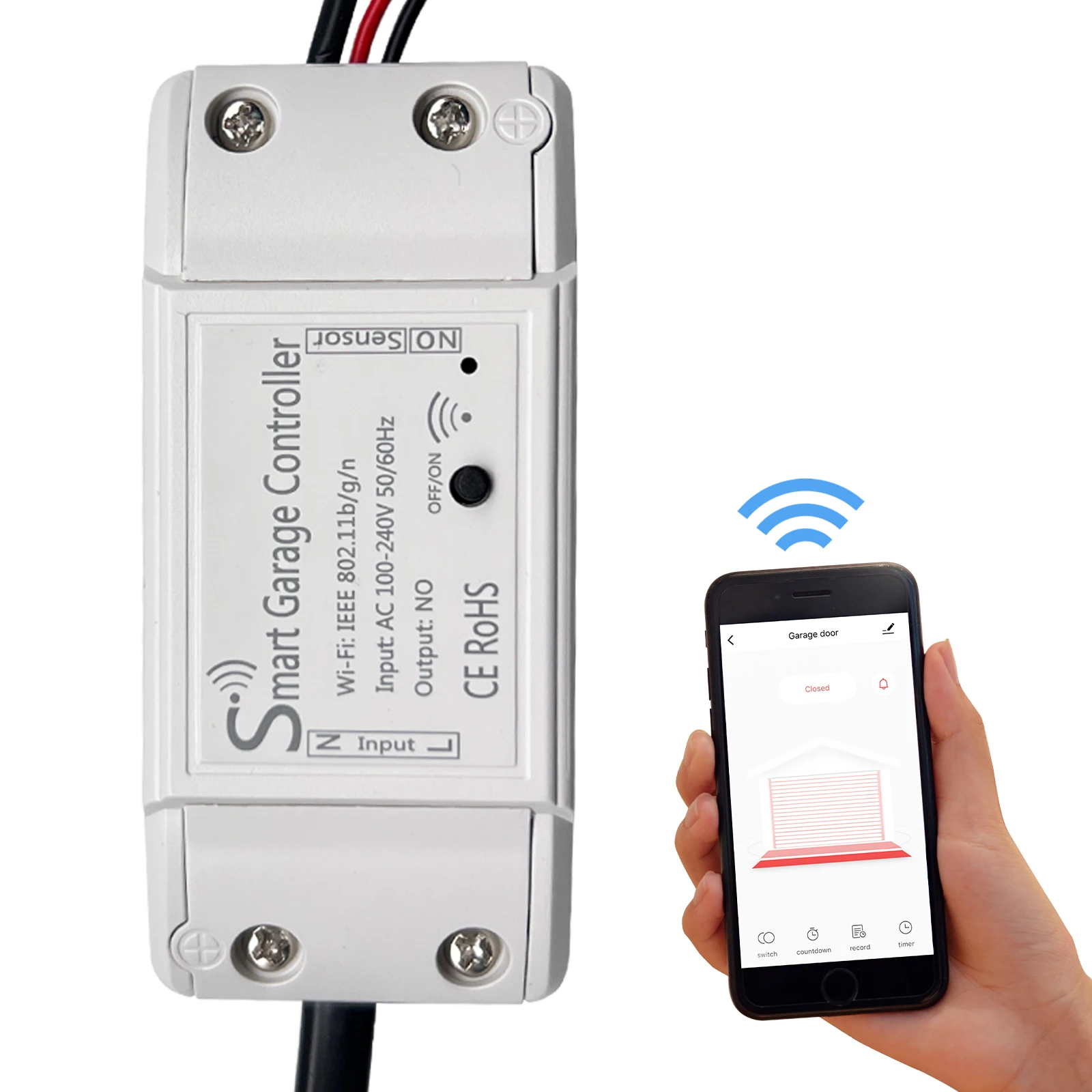 WiFi Garage Gate Opener Smart Garage Controller for Door Auto ...