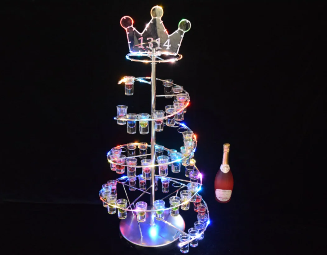 Bar Nightclubs Wedding Custom Wine Stand Bullet Cup Display Holder LED ...