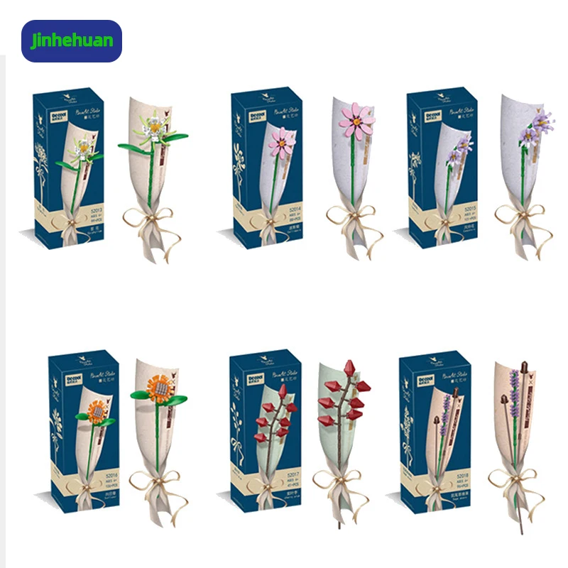 Brick Flower Building Blocks Set Garden Toys Diy Wild Botanical ...