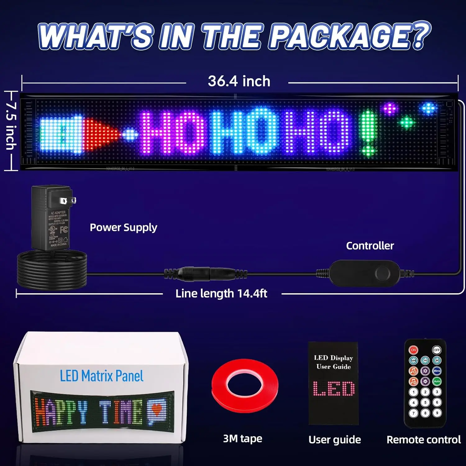 Programmable LED Scrolling Sign With Remote 12V Flexible Advertising ...